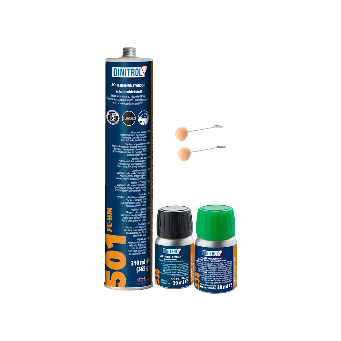DINITROL 501 FAST CURE WINDSCREEN FITTING KIT DIN42 BONDING ADHESIVE G ...