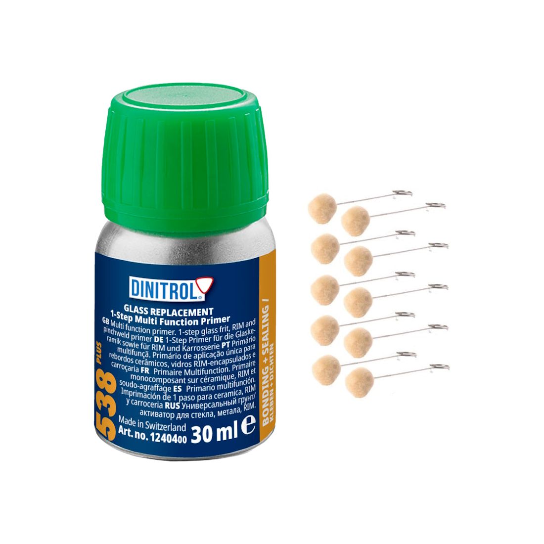 DINITROL 538+ ONE STEP PRIMER 30ML CLEANER ACTIVATOR + 10 BUDS 1240400 ...