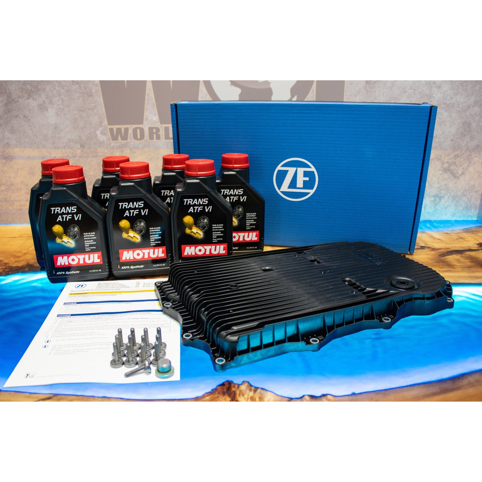 8HP 8 SPEED ZF TRANSMISSION GEARBOX SUMP FILTER OE 7L OIL SERVICE KIT ...