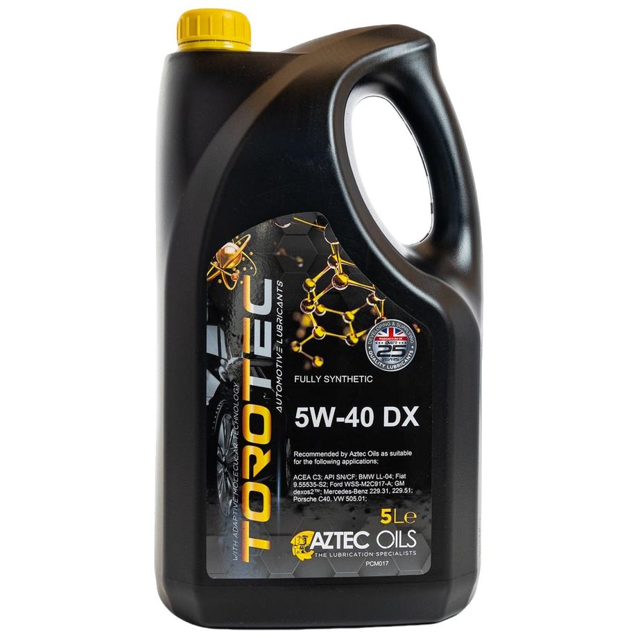 AZTEC TOROTEC ENGINE OIL 5W-40 DX 1 LITRE ACEA C3 API SN/CF PCM017 ...