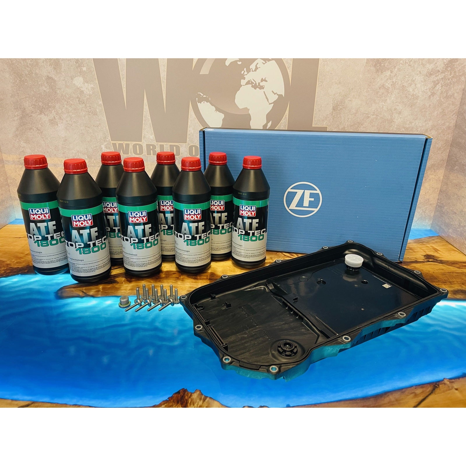 8HP 8 SPEED ZF TRANSMISSION GEARBOX SUMP FILTER OE 7L OIL SERVICE KIT ...