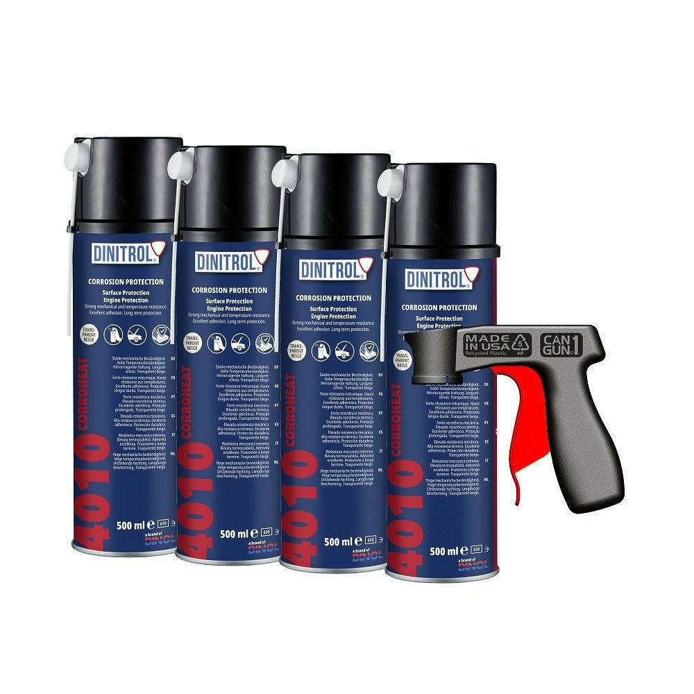DINITROL 4010 HIGH TEMPERATURE RUST PROOF ENGINE WAX 500ML AEROSOL 4x ...
