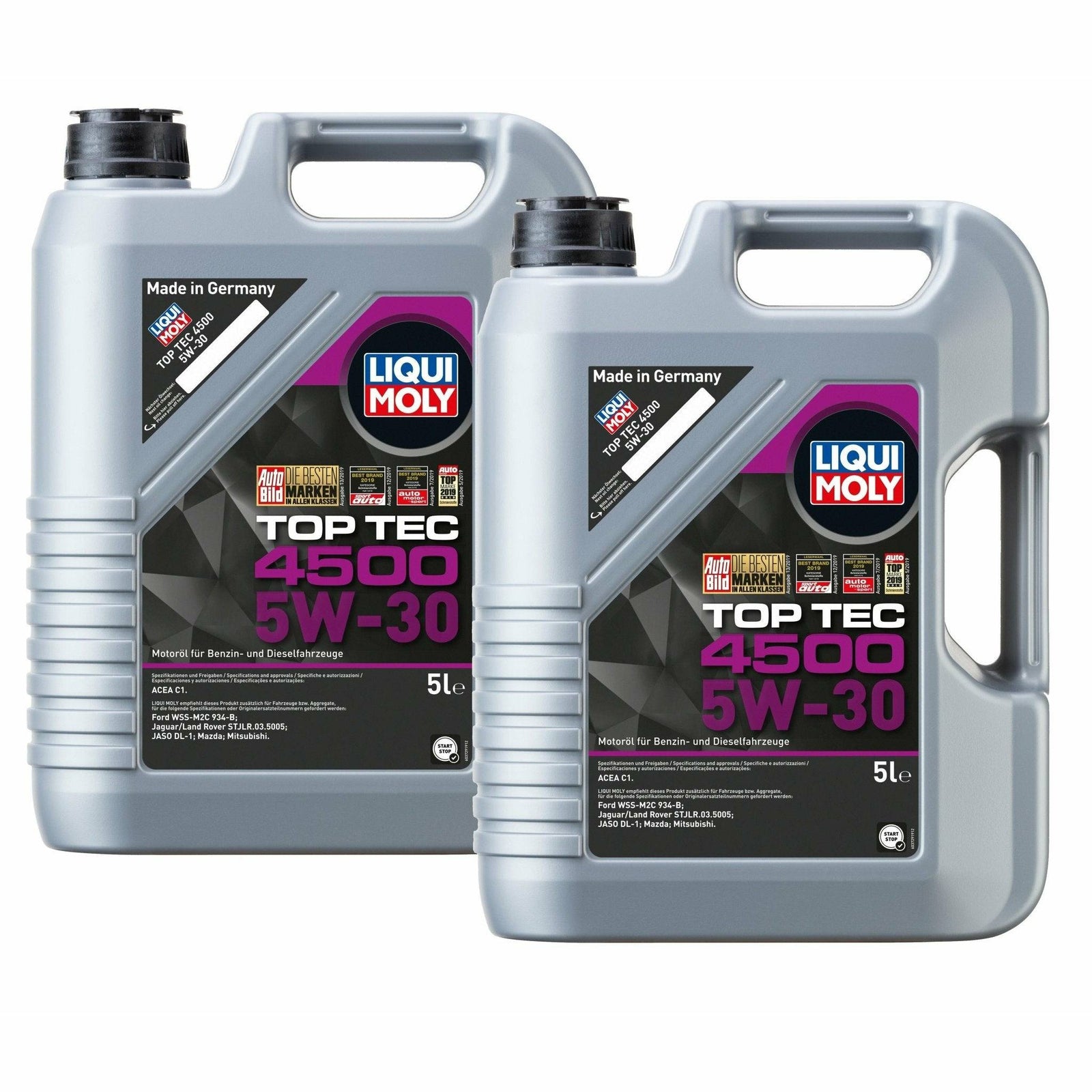 Liqui Moly Top Tec 4500 SAE 5W-30 Engine Oil ACEA C1 5 Liters 2318 ...