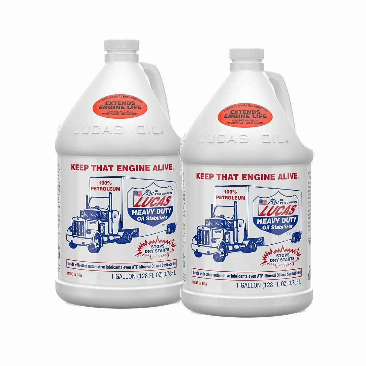 Lucas Oil Heavy Duty Oil Stabilizer Engine Additive Fluid 3.78L Oil Tr ...